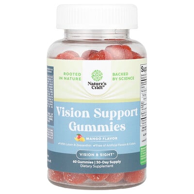 Vision support gummies, mango , 60 gummies by Nature's craft : review ...