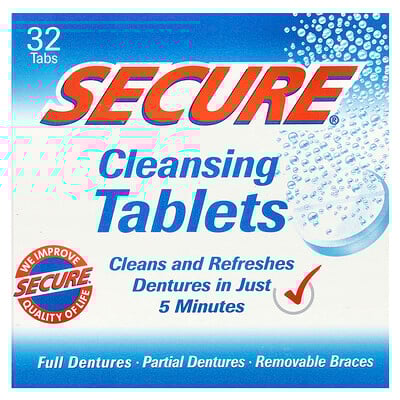 Cleansing tablets, 32 tabs oleh Secure denture - Penjagaan mulut - Try ...