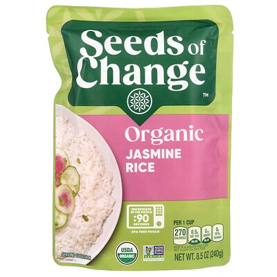 Organic jasmine rice, 8.5 oz (240 g) by Seeds of change : review ...