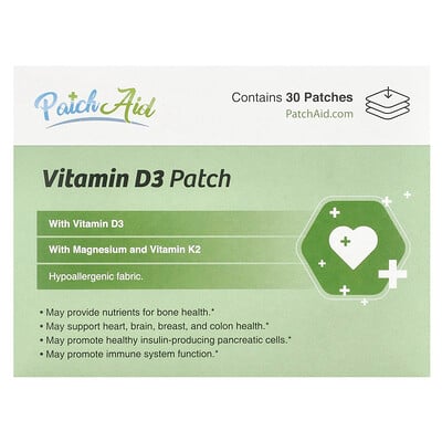 Vitamin d3 patch, 30 patches by Patchaid : review - Vitamins & supplements- Tryandreview.com