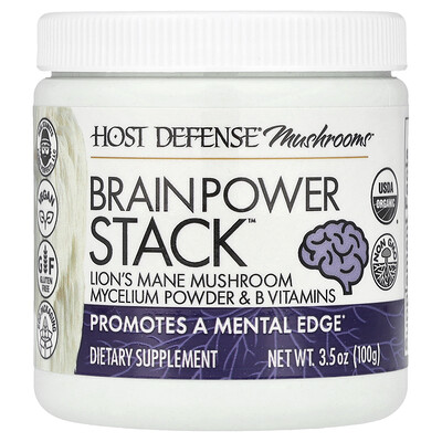 Mushrooms™, brain power stack™, 3.5 oz (100 g) by Host defense : review ...