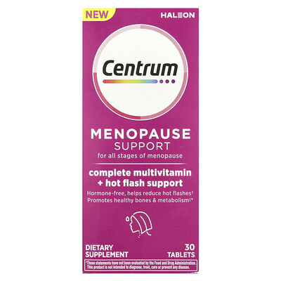 Menopause support for all stages of menopause, 30 tablets by Centrum ...