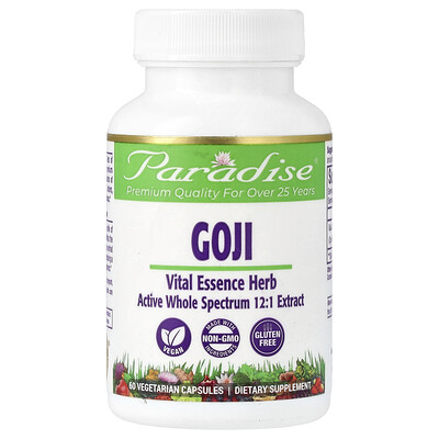 Goji, 60 vegetarian capsules by Paradise herbs : review - Vitamins ...