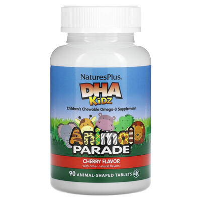 Animal parade, dha kids, children's chewable omega-3 supplement, cherry ...