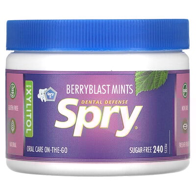 Spry, berryblast mints with xylitol, sugar free, 240 pieces by Xlear ...