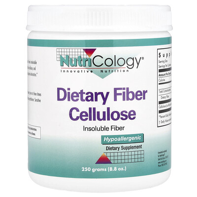 Dietary fiber cellulose, 8.8 oz (250 g) by Nutricology : review ...