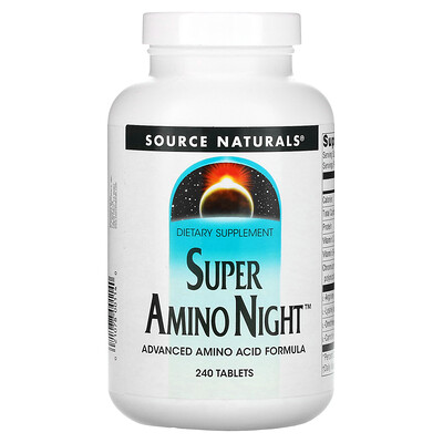 Super amino night, 240 tablets by Source naturals : review - Vitamins ...