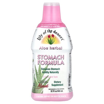 Aloe herbal, stomach formula, fresh mint, 32 fl oz (960 ml) by Lily of ...