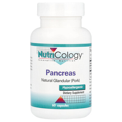Pancreas, natural glandular (pork), 60 capsules của Nutricology ...
