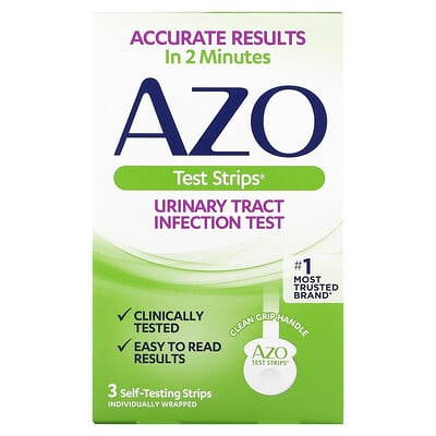Urinary tract infection test strips, 3 self-testing strips by Azo ...