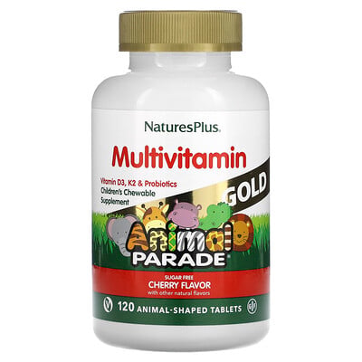 Animal parade gold, children's chewable supplement, cherry, 120 animal ...