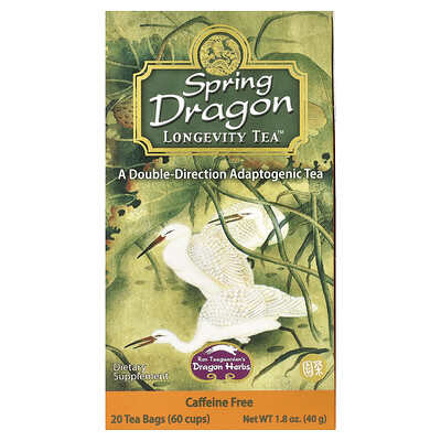 Spring dragon longevity tea™, caffeine free, 20 tea bags, 1.8 oz (40 g ...