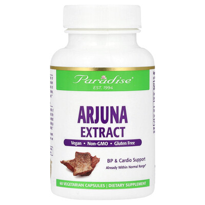 Arjuna extract , 60 vegetarian capsules by Paradise herbs Reviews ...
