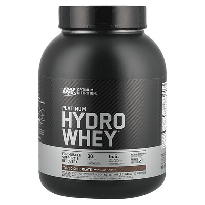 Platinum hydro whey®, turbo chocolate, 3.61 lb (1.64 kg) by Optimum ...