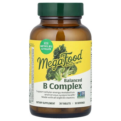 Balanced b complex, 30 tablets by Megafood : review - Vitamins ...