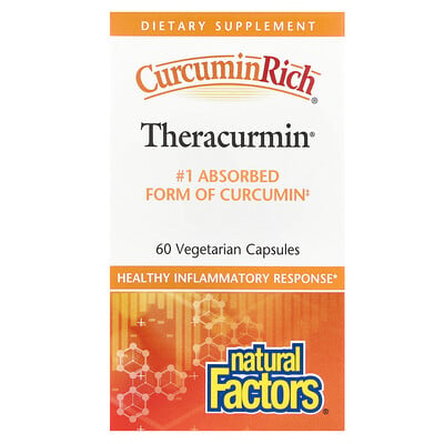 Curcuminrich®, theracurmin®, 60 vegetarian capsules by Natural factors ...