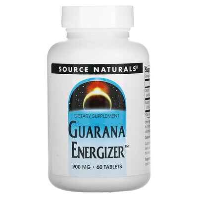 Guarana energizer, 900 mg, 60 tablets by Source naturals : review ...