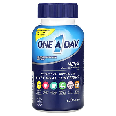 Men's complete multivitamin, 200 tablets by One-a-day : review ...