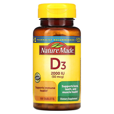Vitamin d3, 100 tablets by Nature made : review - Vitamins ...