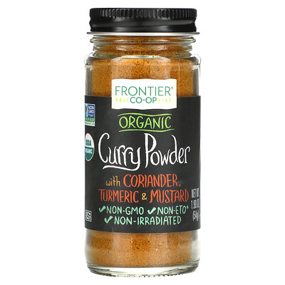 Organic curry powder, with coriander, turmeric & mustard, 1.90 oz (54 g ...
