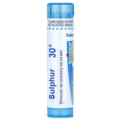 Sulphur, 30c, skin rash relief, approx 80 pellets by Boiron : review ...