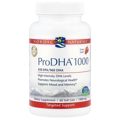 Prodha™ 1000, strawberry, 60 softgels by Nordic naturals : review ...