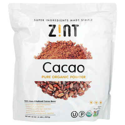Pure organic powder, cacao , 32 oz (907 g) by Zint Reviews - Vitamins ...