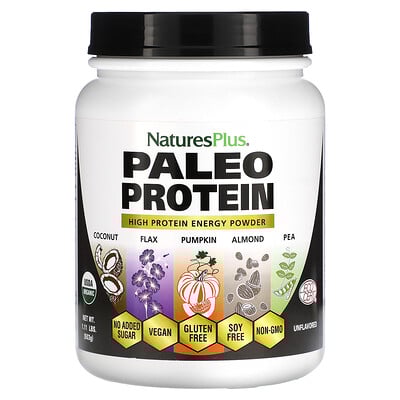 Paleo protein powder, unflavored , 1.11 lbs (503 g) by Naturesplus ...