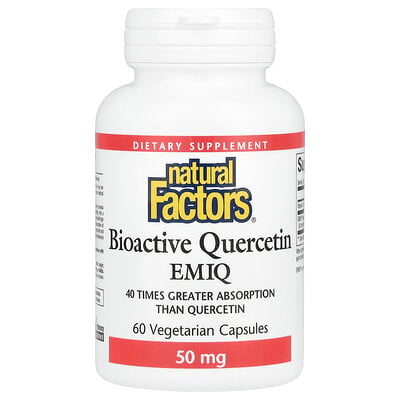 Bioactive quercetin emiq, 60 vegetarian capsules by Natural factors ...