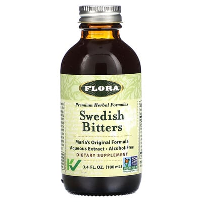 Swedish bitters, alcohol-free, 3.4 fl oz (100 ml) by Flora : review ...