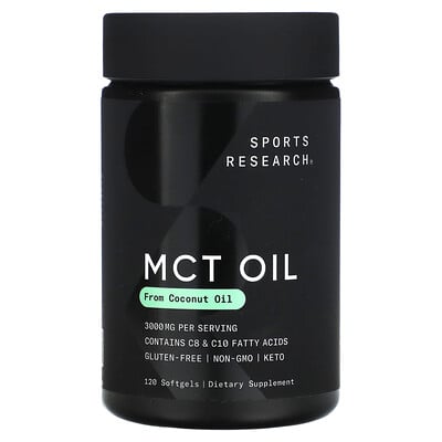 Mct oil, 3,000 mg, 120 softgels (1,000 mg per softgel) by Sports ...