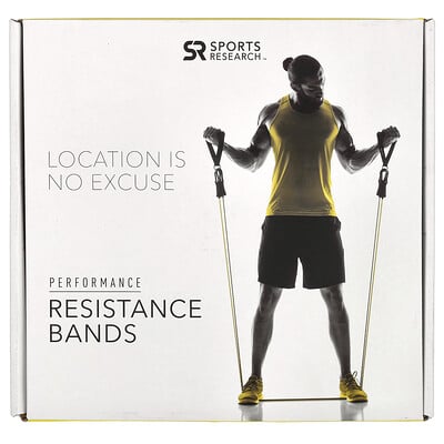 Performance resistance bands, 12 piece kit by Sports research : review ...