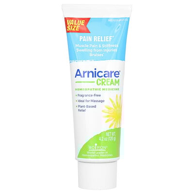 Arnicare cream, pain relief, fragrance-free, 4.2 oz (120 g) by Boiron ...