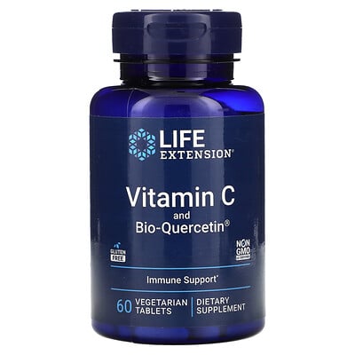 Vitamin c and bio-quercetin, 60 vegetarian tablets by Life extension ...