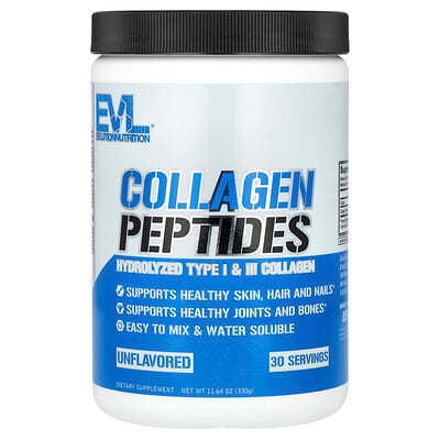 Collagen peptides, hydrolyzed type i & iii collagen, unflavored, 11.64 ...