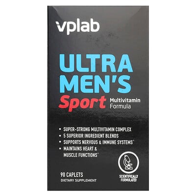 Ultra men’s sport multivitamin formula, 90 caplets by Vplab : review ...