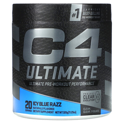 C4 ultimate, pre-workout performance, icy blue razz, 11.29 oz (320 g ...