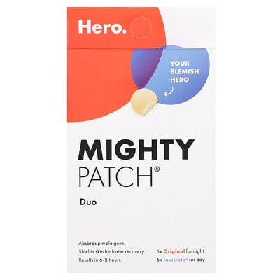 Mighty patch® duo, 6 original + 6 invisible patches by Hero cosmetics ...