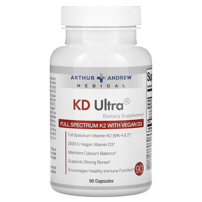 Kd ultra, full spectrum k2 with vegan d3, 90 capsules by Arthur andrew ...