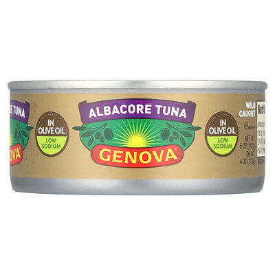 Albacore tuna in olive oil, low sodium , 5 oz (142 g) by Genova ...