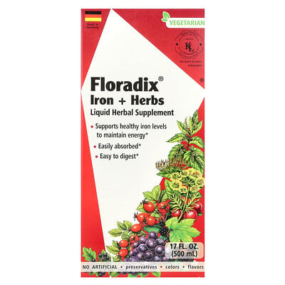 Iron + herbs, 17 fl oz (500 ml) by Floradix : review - Vitamins ...