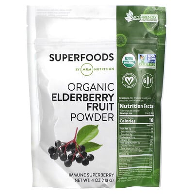 Organic elderberry fruit powder, 4 oz (113 g) by Mrm nutrition Reviews ...