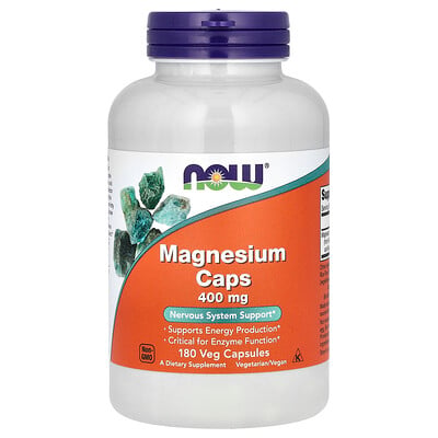 Magnesium caps, 400 mg, 180 veg capsules by Now foods : review ...