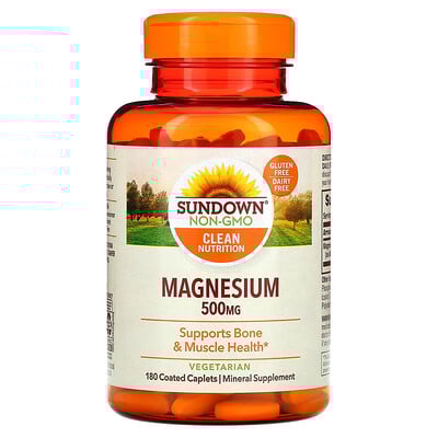 Magnesium, 500 mg, 180 coated caplets by Sundown naturals : review ...