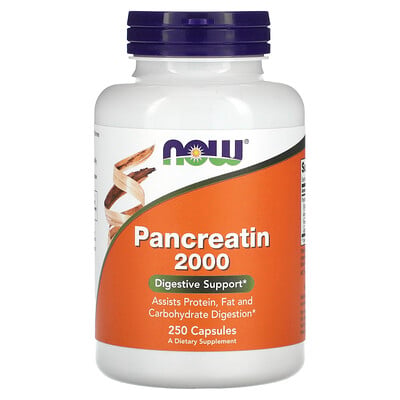 Pancreatin 2000, 250 capsules by Now foods : review - Vitamins ...