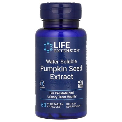 Water-soluble pumpkin seed extract, 60 vegetarian capsules by Life ...