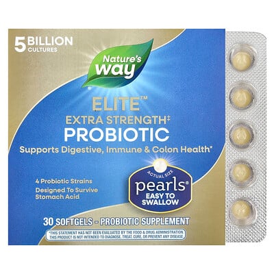 Pearls® elite™ extra strength probiotic , 5 billion cfu, 30 softgels by ...