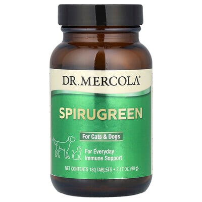 Spirugreen, for cats & dogs, 180 tablets, 3.17 oz (90 g) by Dr. mercola ...