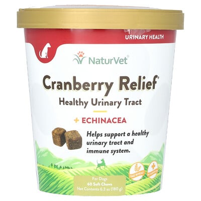 Cranberry relief, healthy urinary tract + echinacea, for dogs, 60 soft ...