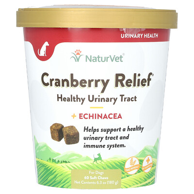 Cranberry relief, healthy urinary tract + echinacea, for dogs, 60 soft ...